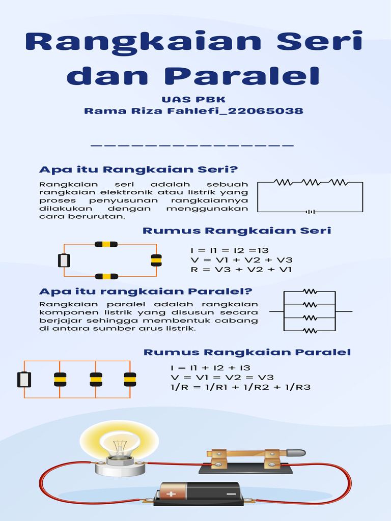 Infografis Rangkaian Seri dan Paralel_UAS Proyek PBK_Rama Riza Fahlefi ...