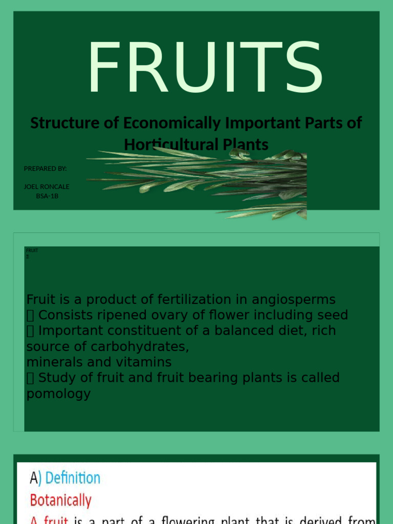 Presentation-CropScience | PDF | Fruit | Plants