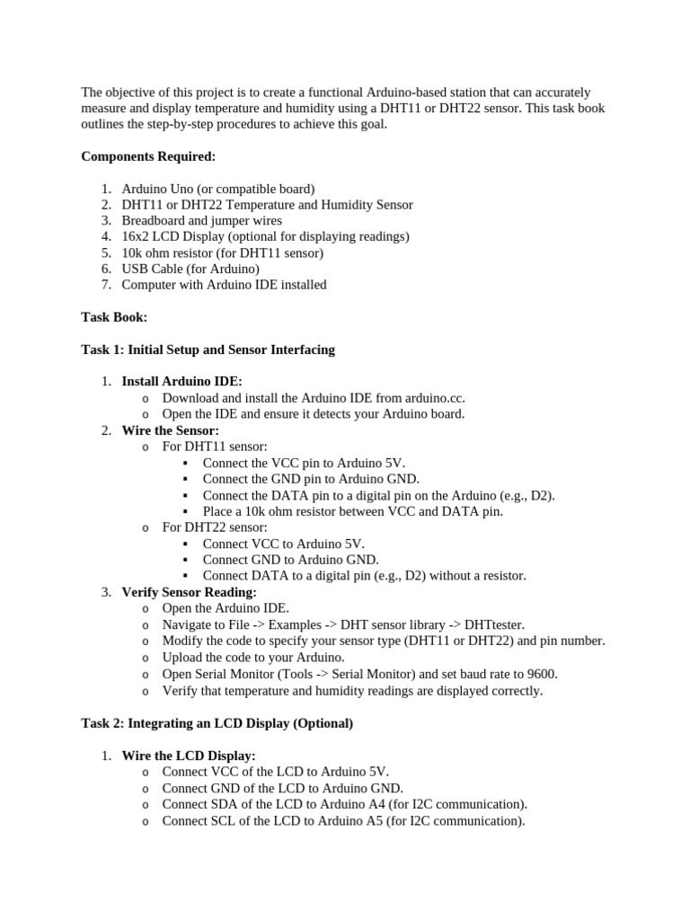 Unit 6 Project Group A Task Book | PDF | Arduino | Computer Engineering