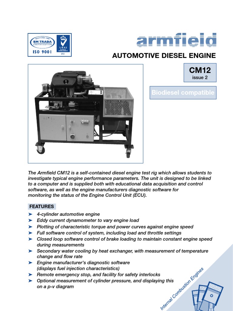 Armfield Test Bed CI | PDF | Diesel Engine | Instrumentation