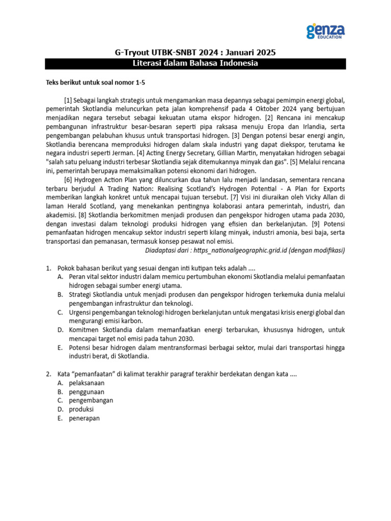 Soal Sub Tes LBI | PDF