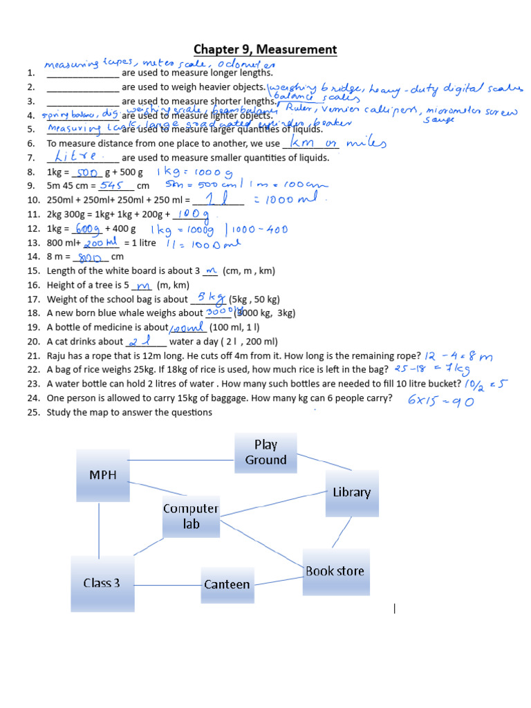 Measurement Concepts for Class 3 | PDF