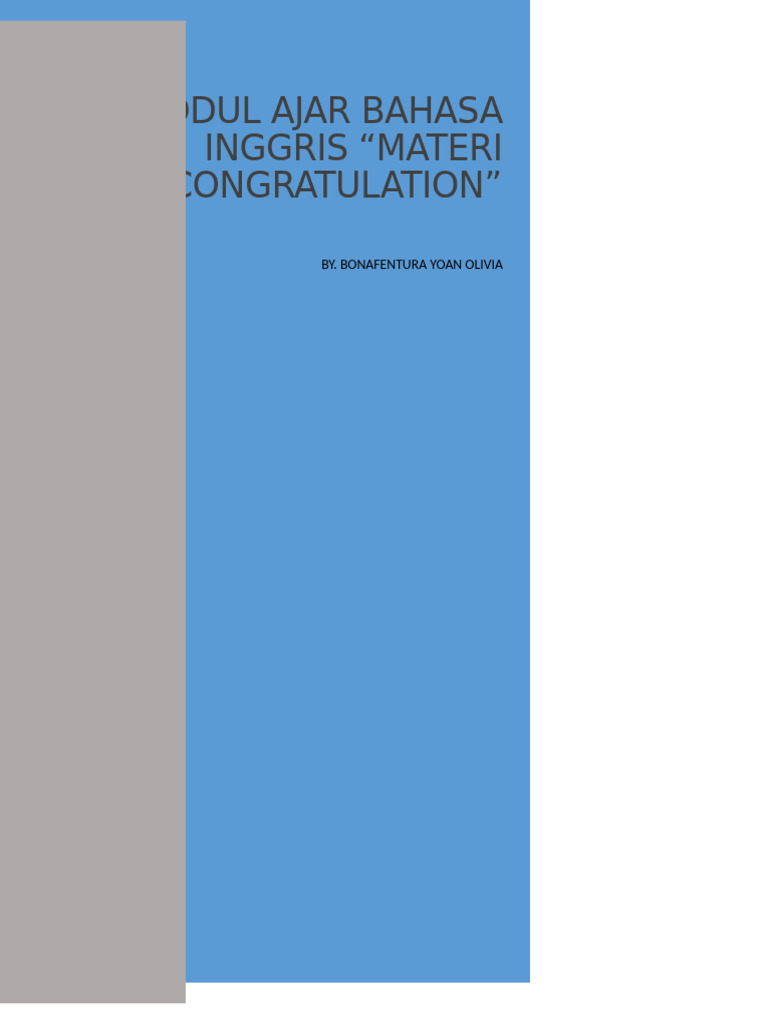 Modul Ajar Congratulation | PDF