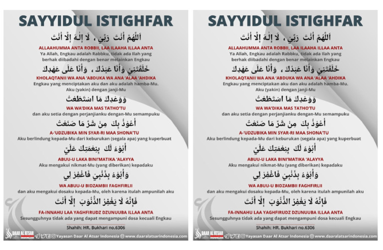 Sayyidul Istighfar | PDF