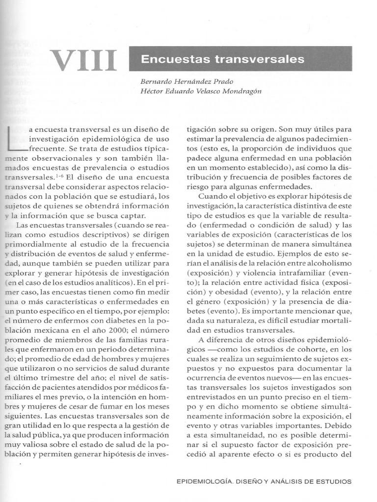 Estudios Transversales | PDF