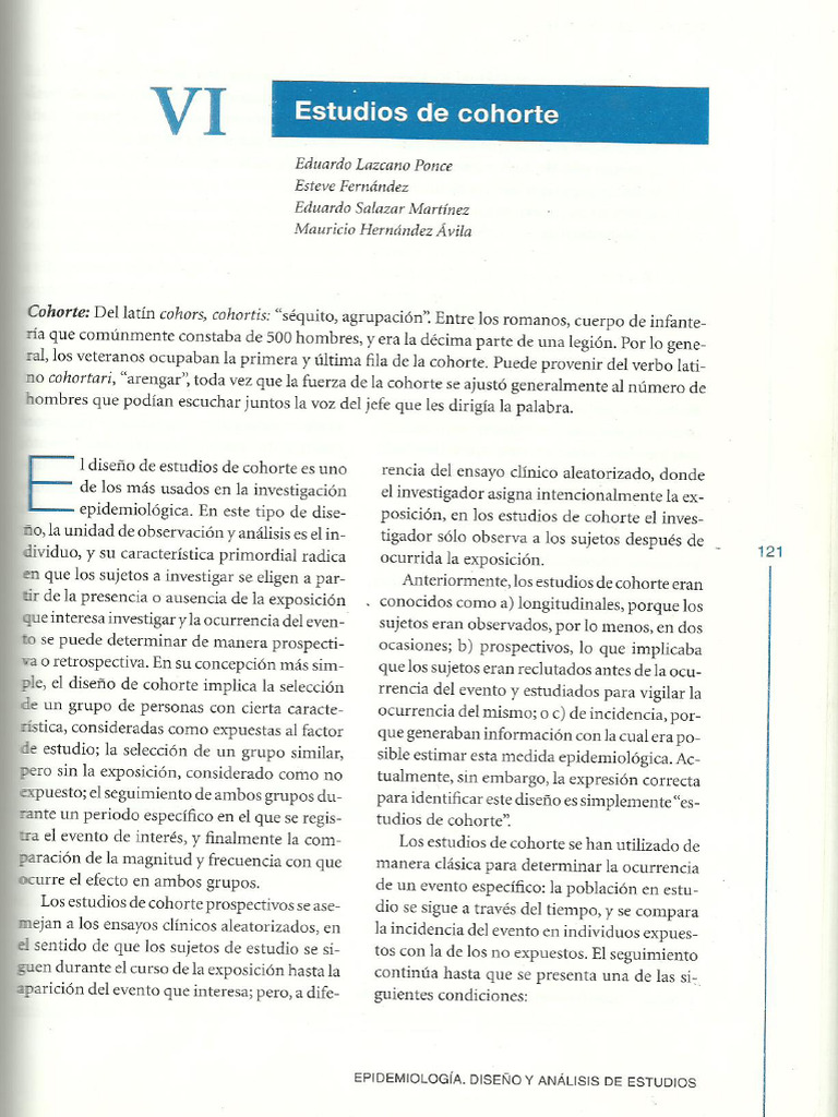 Estudios de Cohorte | PDF