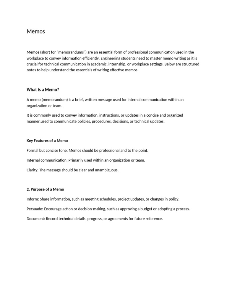 Memos | PDF | Memorandum | Communication