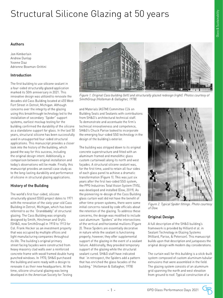 GPD2021 - Jon Kimberlain - Glass Sustainability - Structural Silicone ...