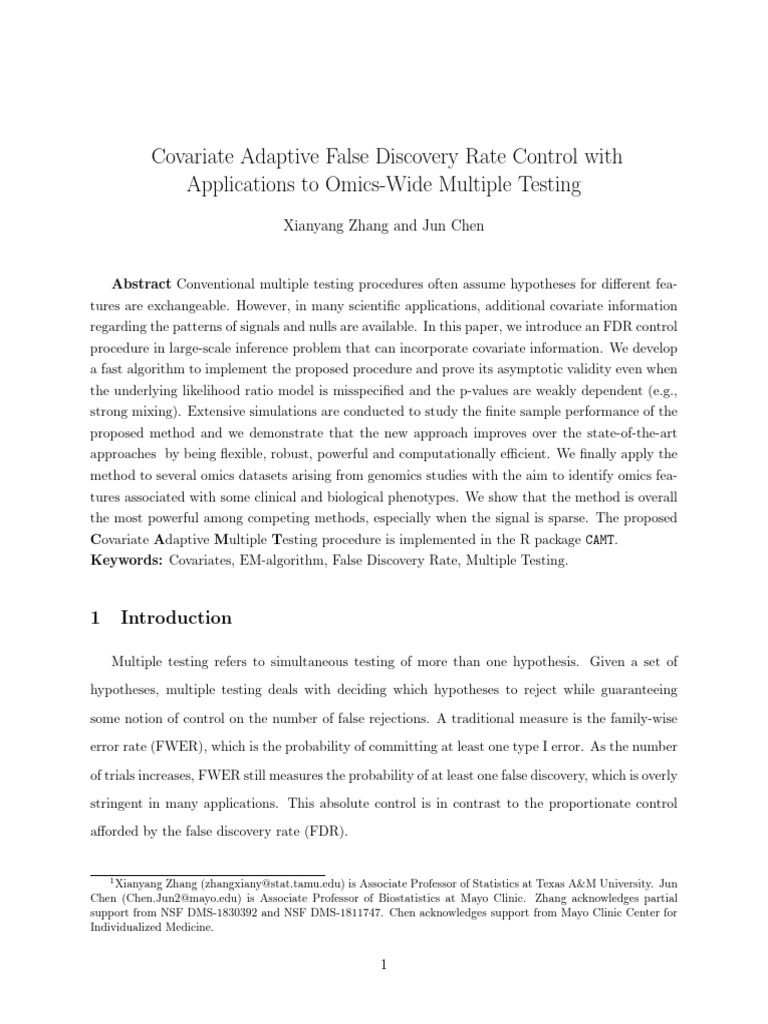Covariate Adaptive False Discovery Rate Control With Applications To Omics Wide Multiple Testing