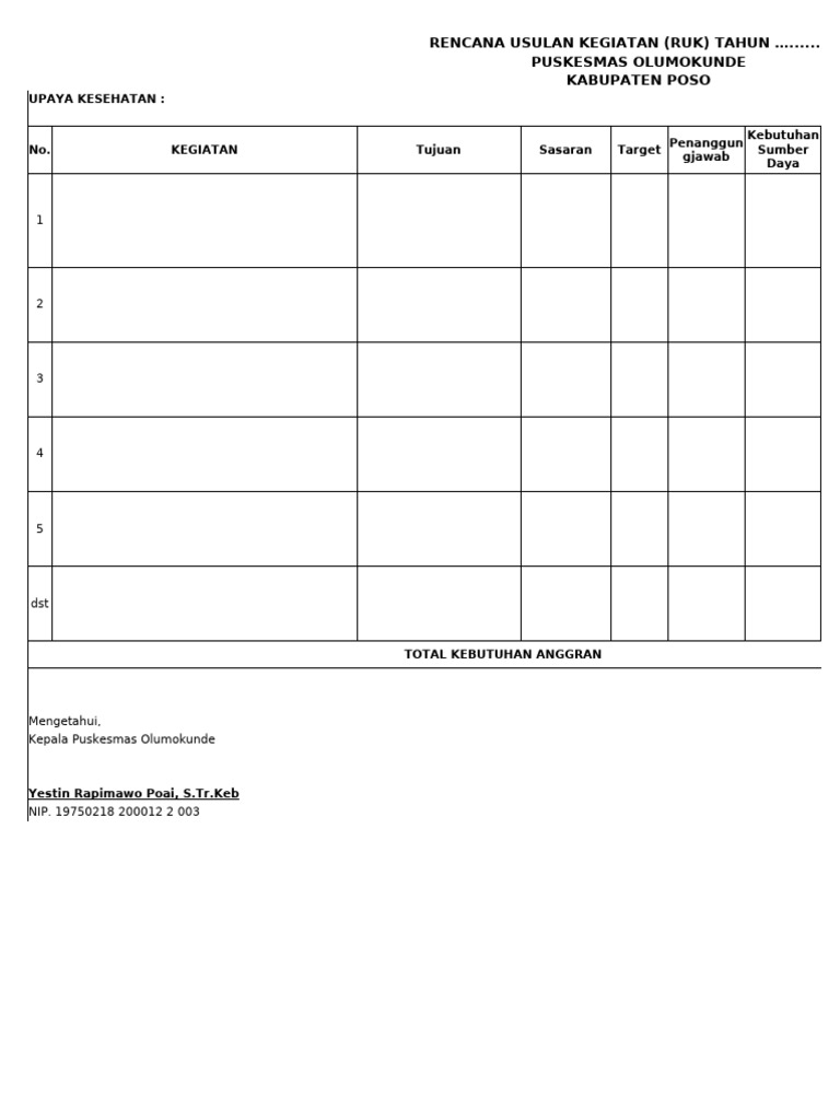 RPK PROGRAM Imun Sesi 2025 | PDF