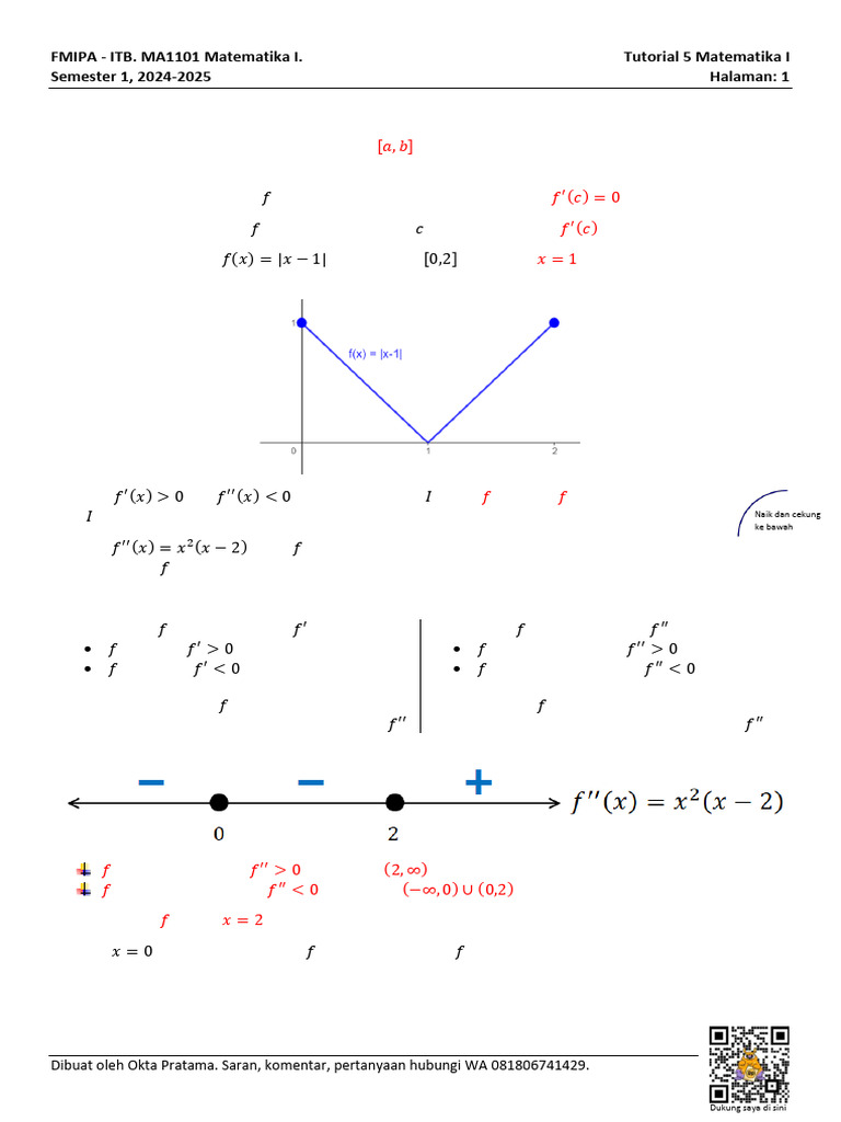 Solusi Tutorial 5 MA1101 Matematika I 2024 241105 130413 | PDF