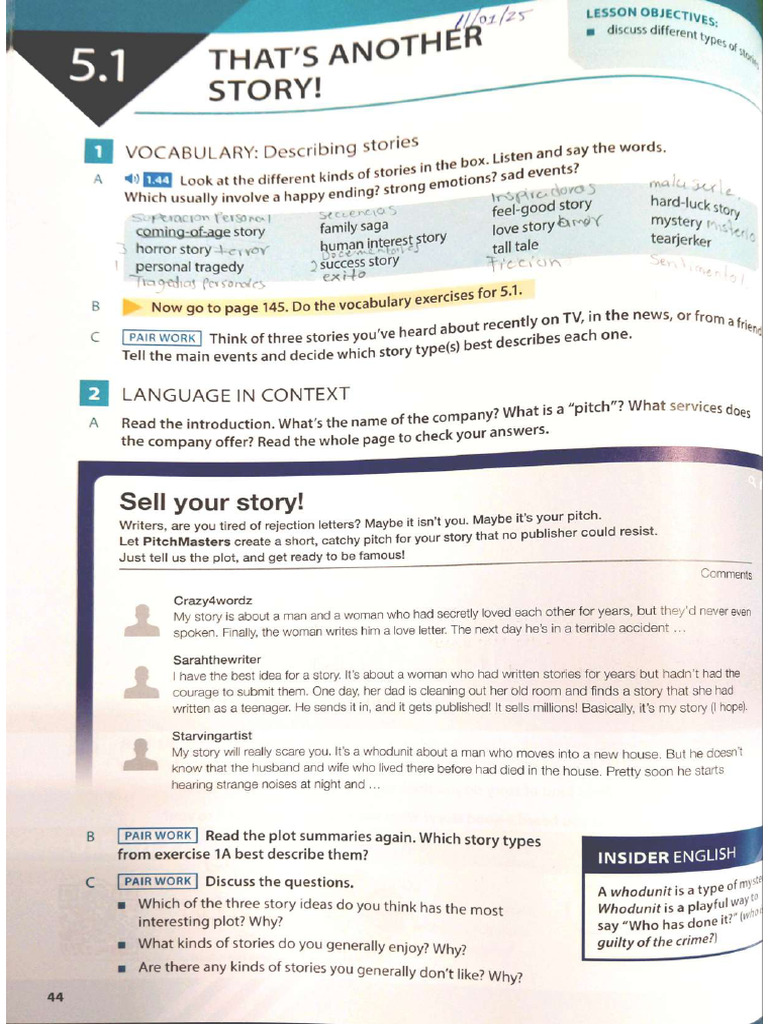 P1.U1.EP1.35 ACTIVIDADES DEL LIBRO EVOLVE 4 - Compressed | PDF