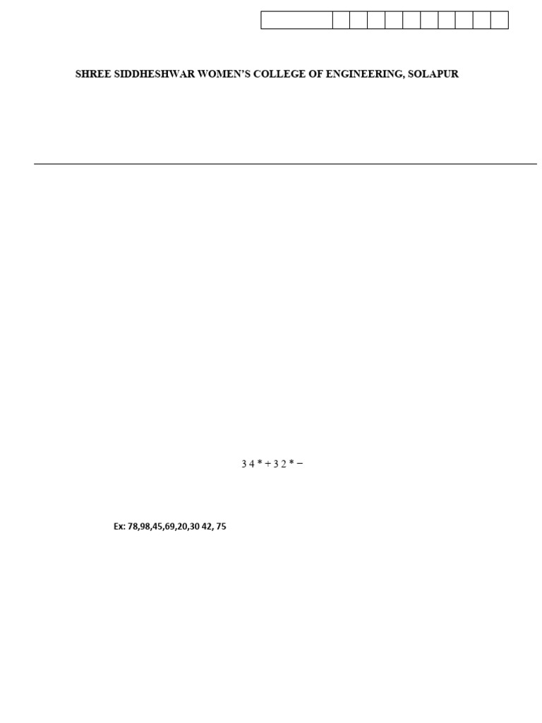 SSWCOE Prelimnary QP SET 3 | PDF