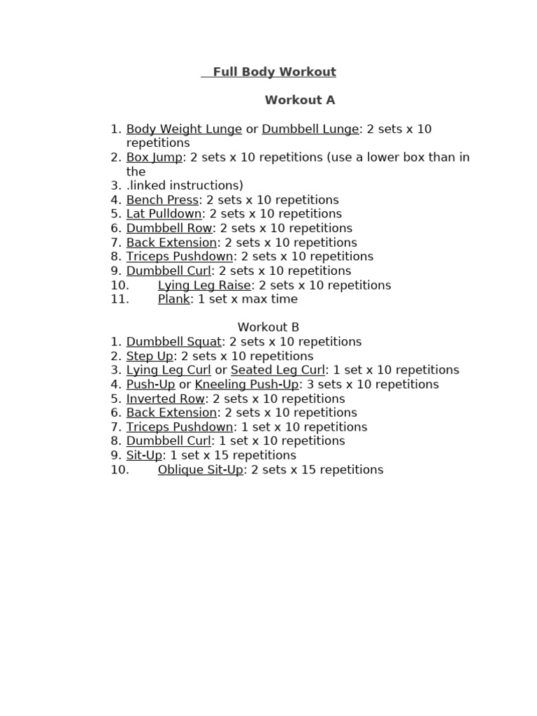 Full-Body-Workout | PDF