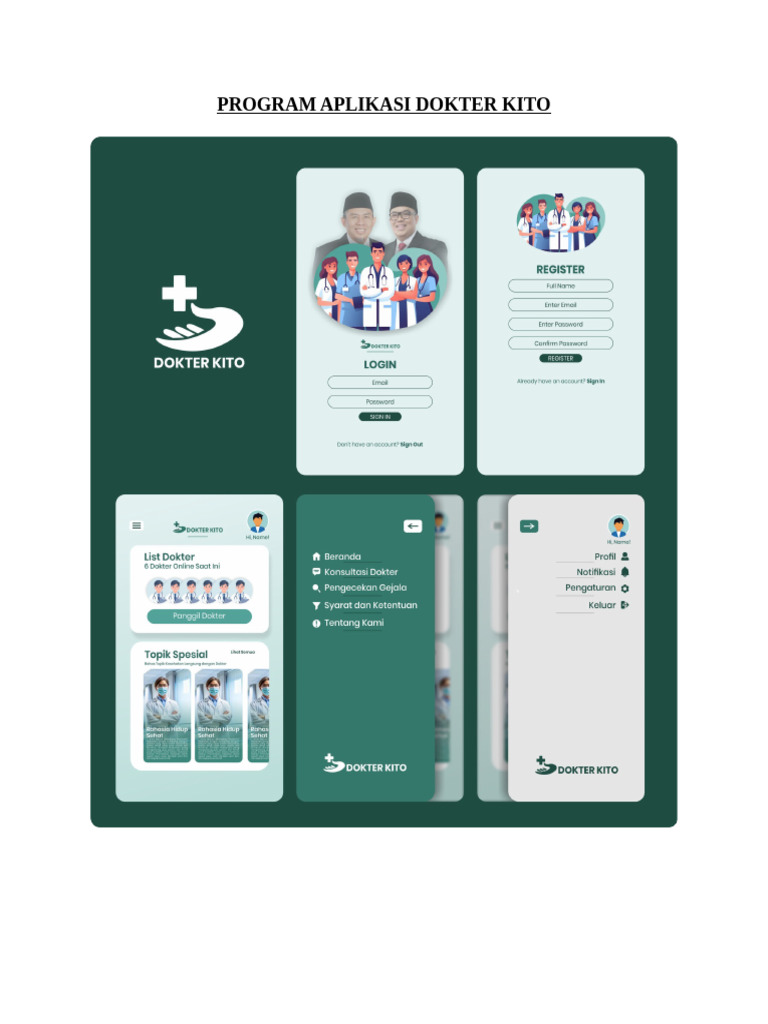 Deskripsi Layanan PROGRAM APLIKASI DOKTER KITO | PDF