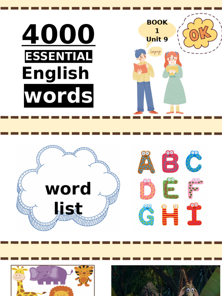 Essential English Words: Unit 9 Vocabulary | PDF | Animals And Humans