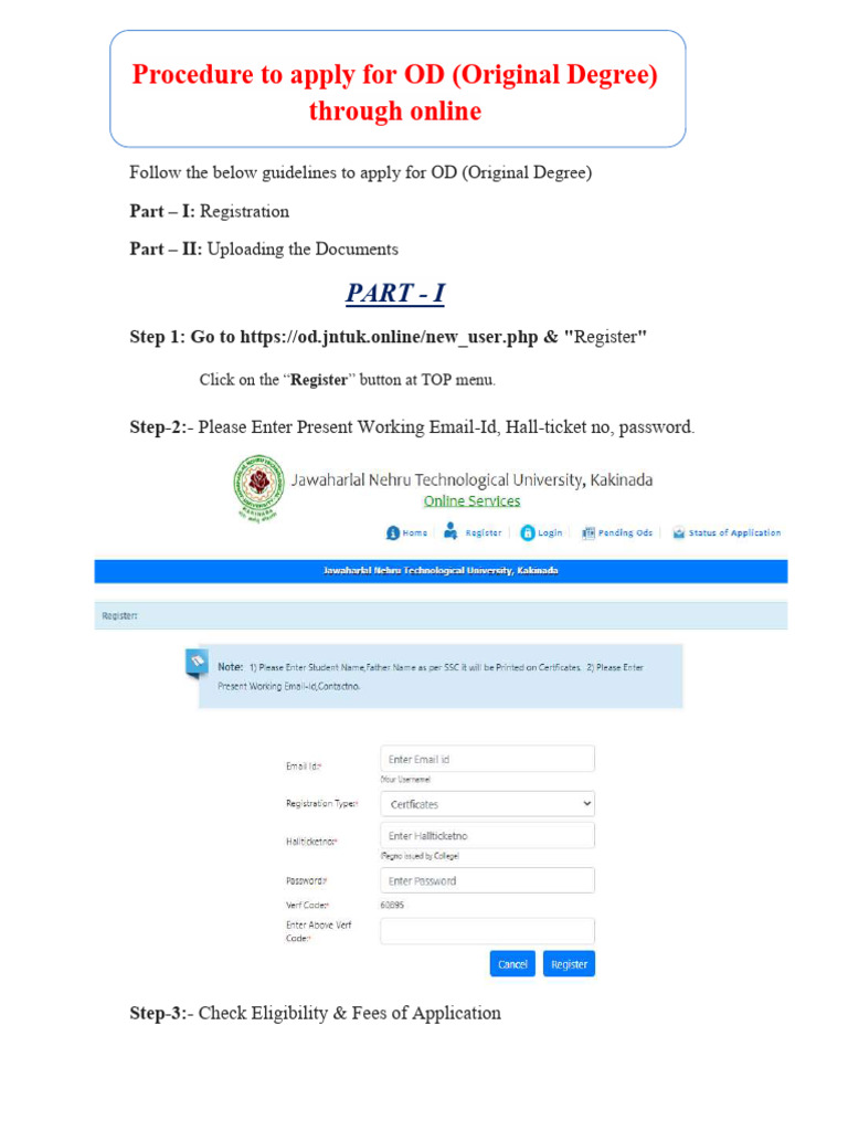 OD Apply Procedure Step by Step | PDF | Fee | Payments