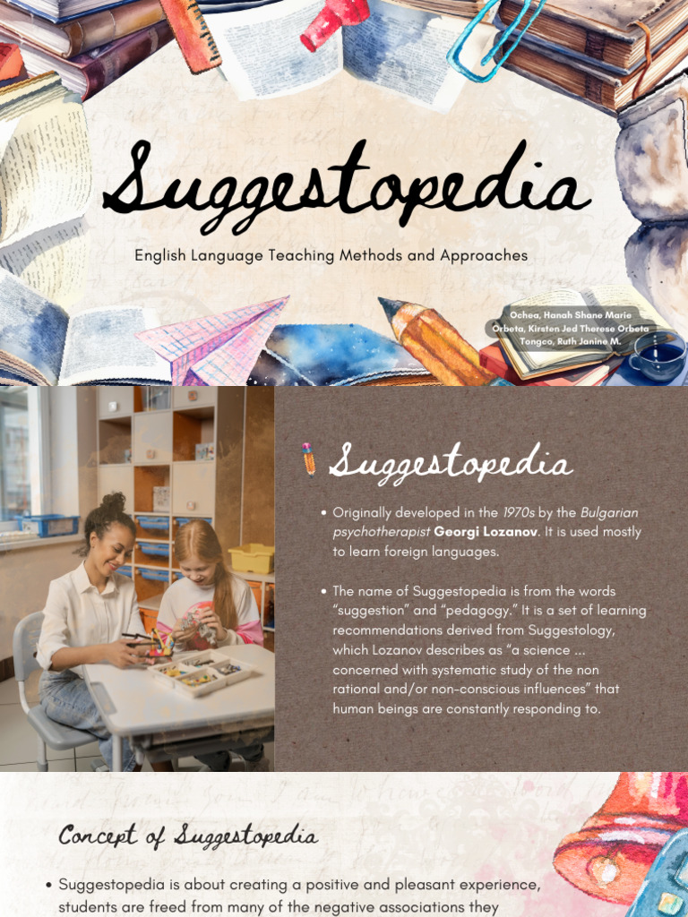 ELS 113 SUGGESTOPEDIA Report | PDF