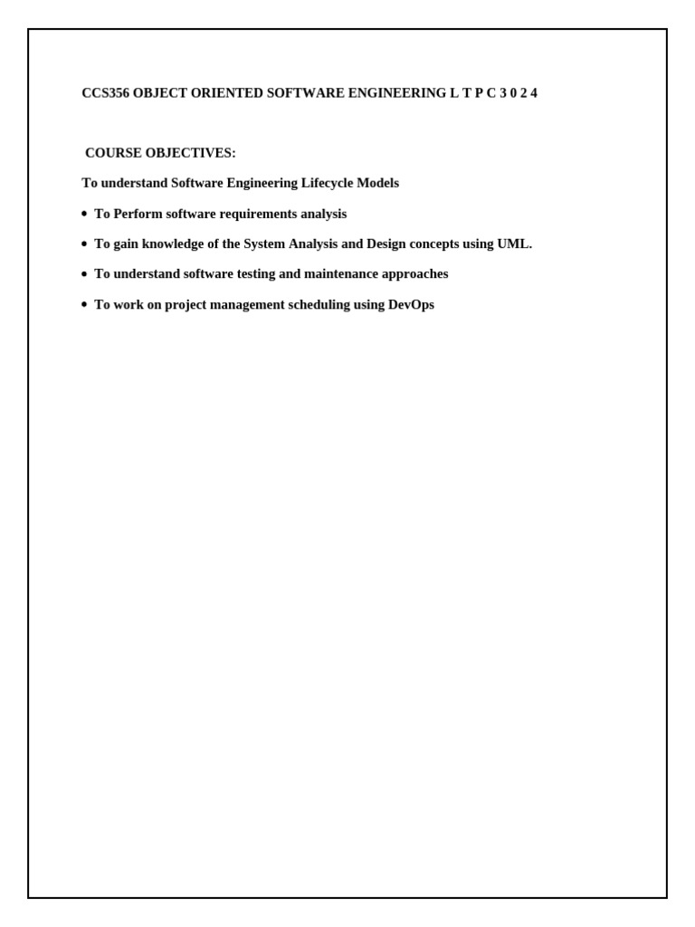 SYLLABUS | PDF | Use Case | Software Development Process