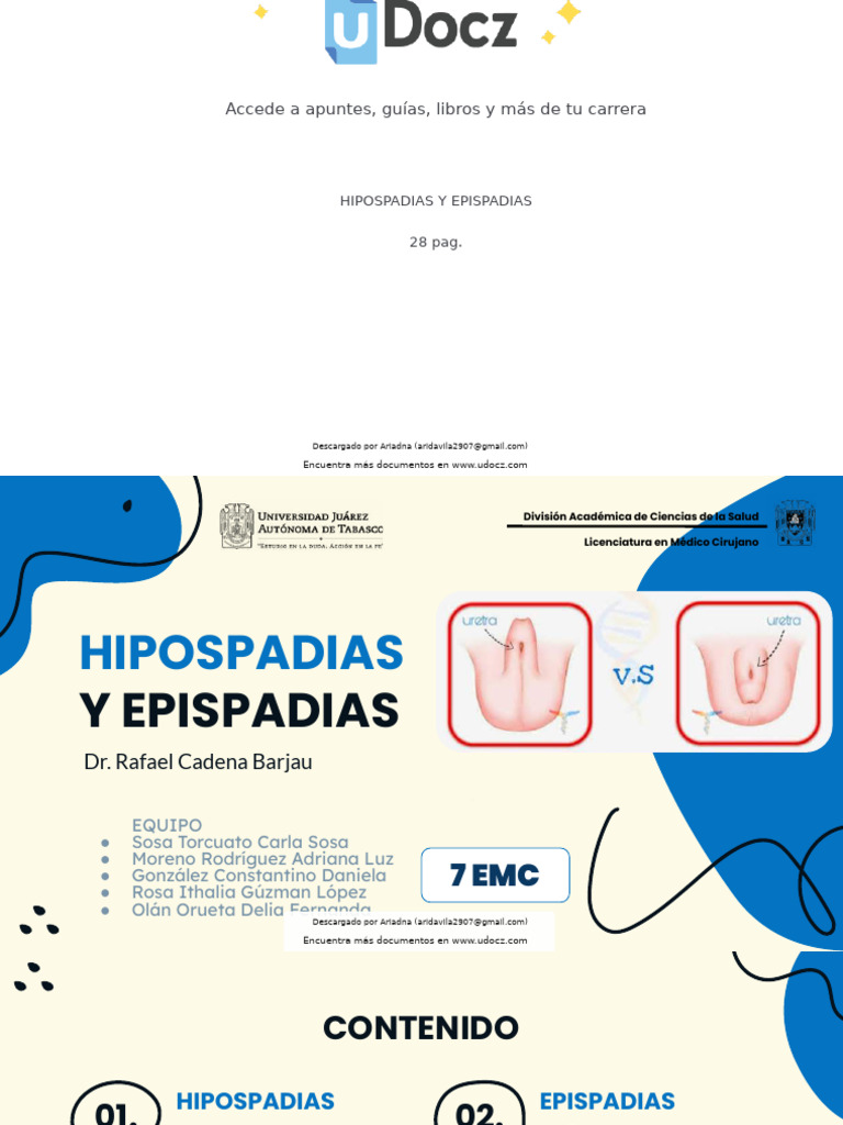 Hipospadias y Epispa 716021 Downloadable | PDF | Pene | Sistema urinario