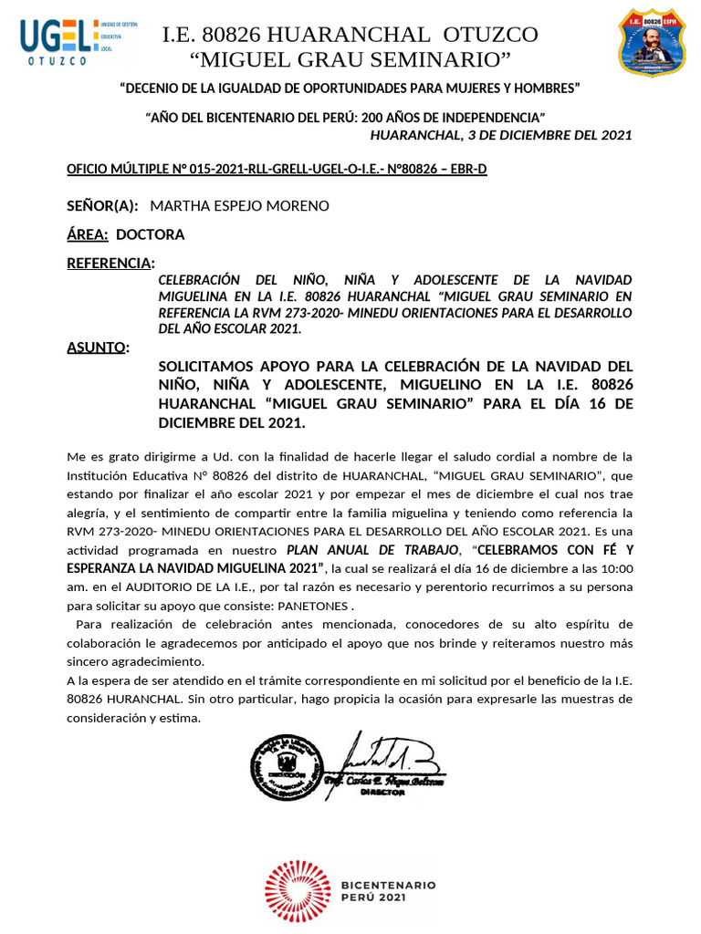 Oficio Multiple Navidad | PDF