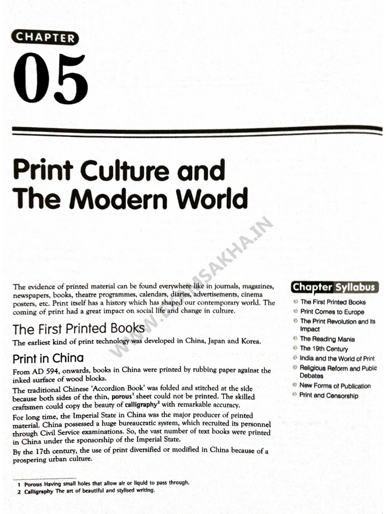Ch5 Print Culture AllInOne | PDF