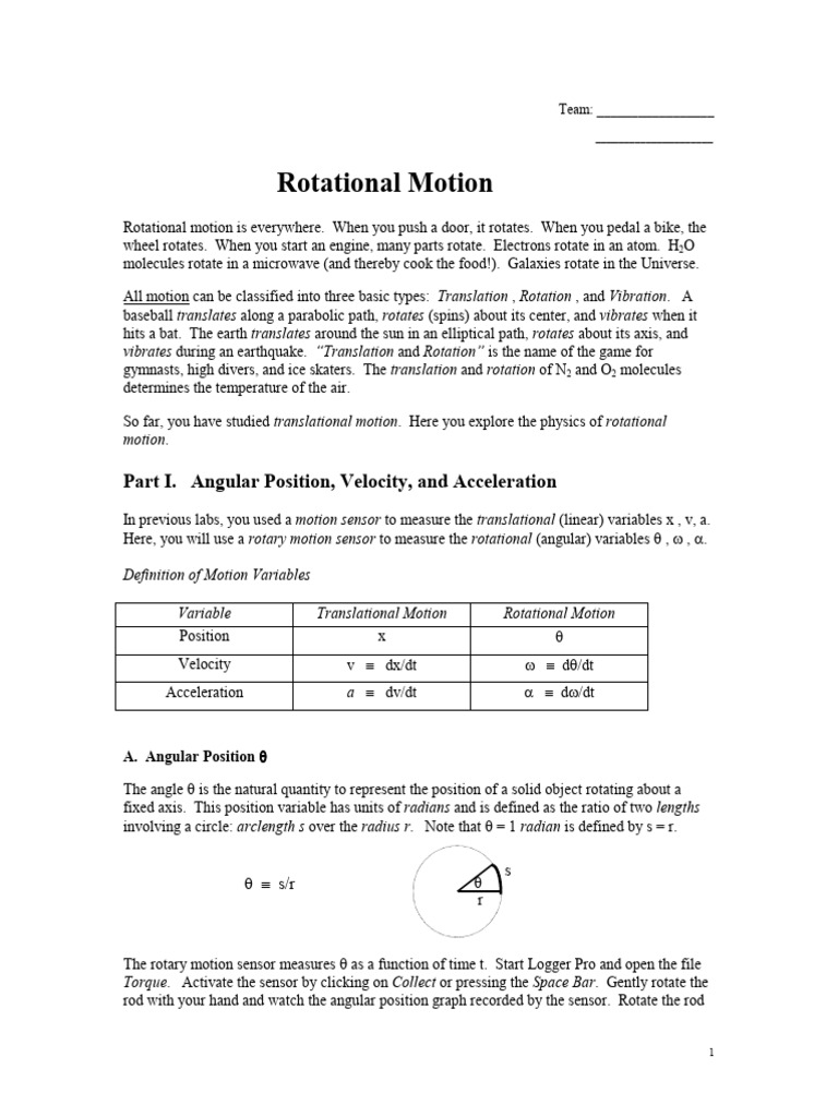 Understanding Rotational Motion Physics | PDF | Rotation Around A Fixed ...