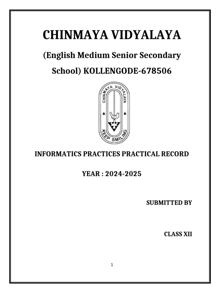 Class 12 Ip Practical Programs 2024-25 Revised | PDF | Sql | Data Management Software