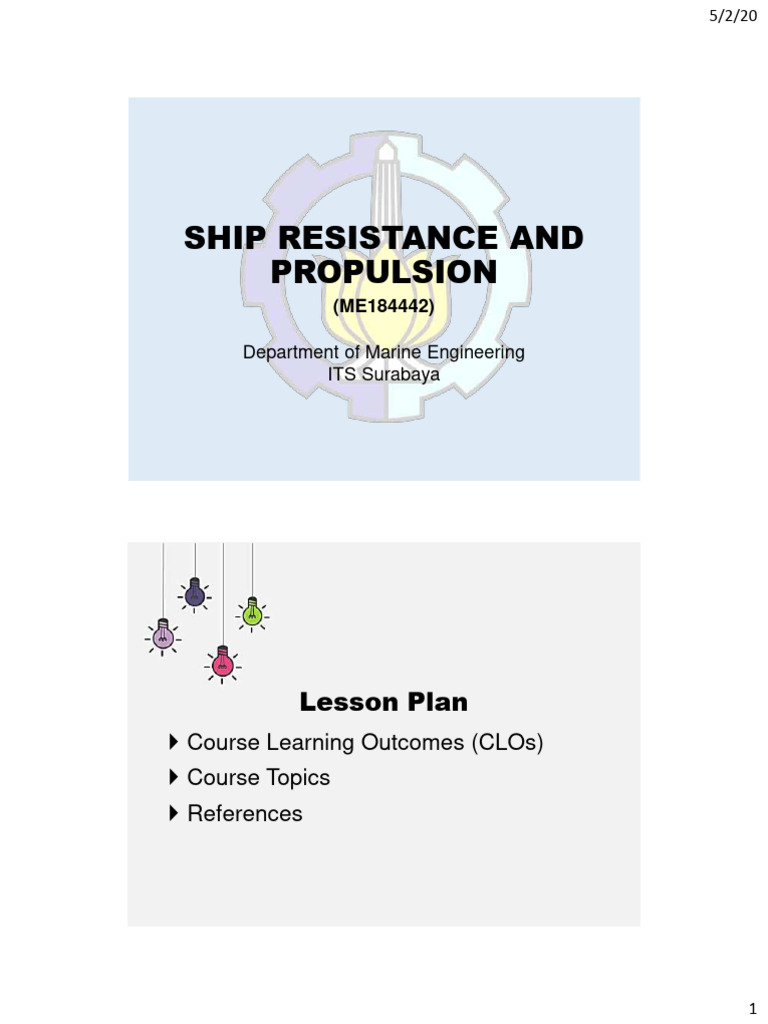 Introduction To Ship Resistance and Prop | PDF | Marine Propulsion | Ships
