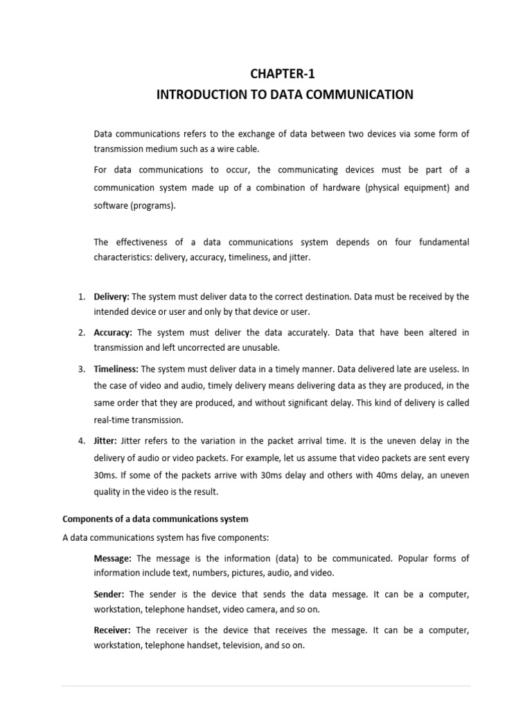 Introduction To Data Communications | PDF | Duplex (Telecommunications) | Computer Network