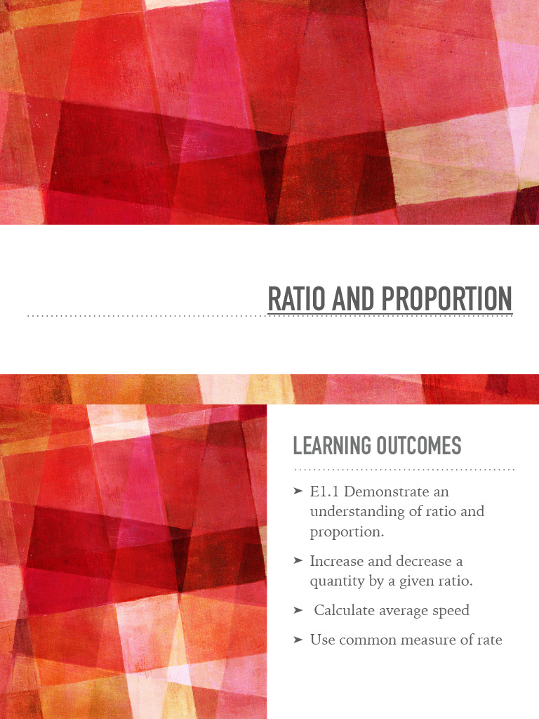 Ratio Proportion Percentages | PDF | Interest | Ratio
