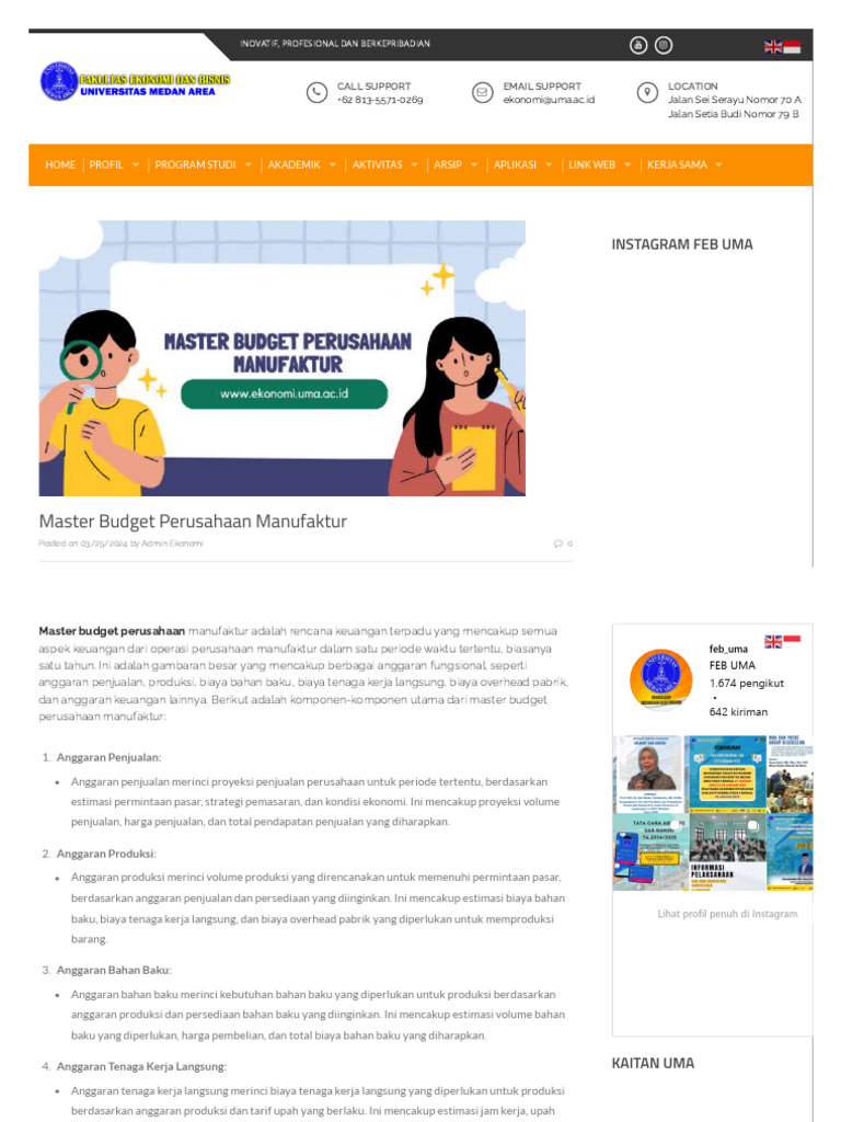 Master Budget Manufaktur: Panduan Lengkap | PDF