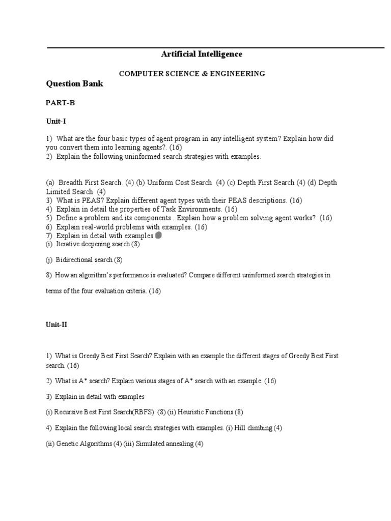 AI Question | Parsing | Artificial Intelligence