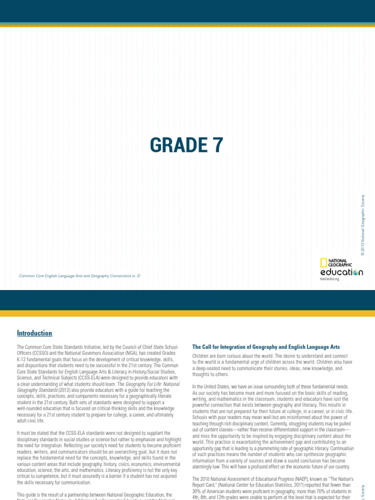 Integrating Geography and Literacy Standards | PDF | Geography | Literacy