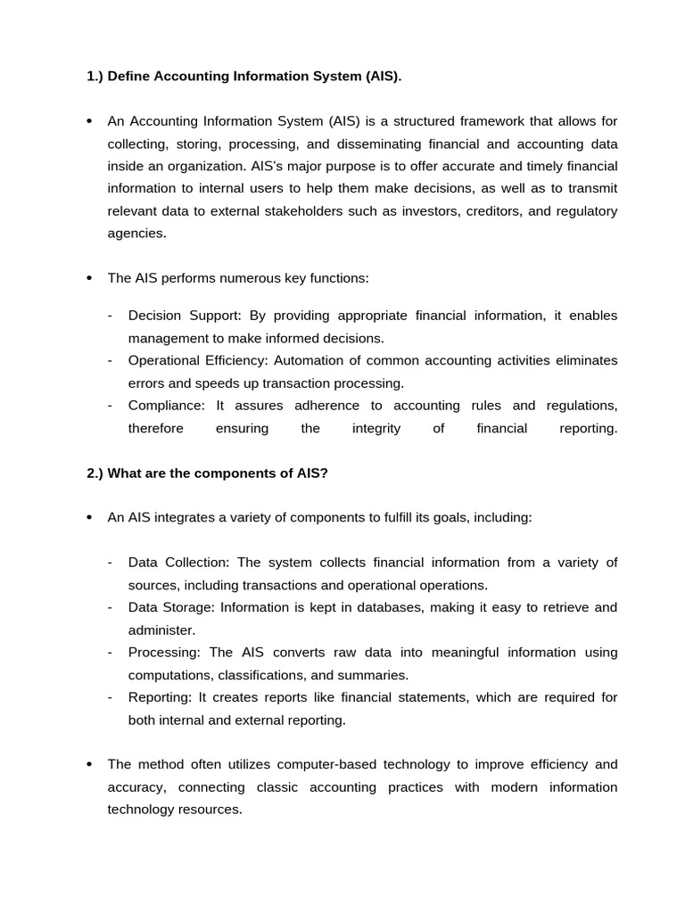 Accounting Information System - Overview | PDF | Artificial Intelligence | Intelligence (AI ...