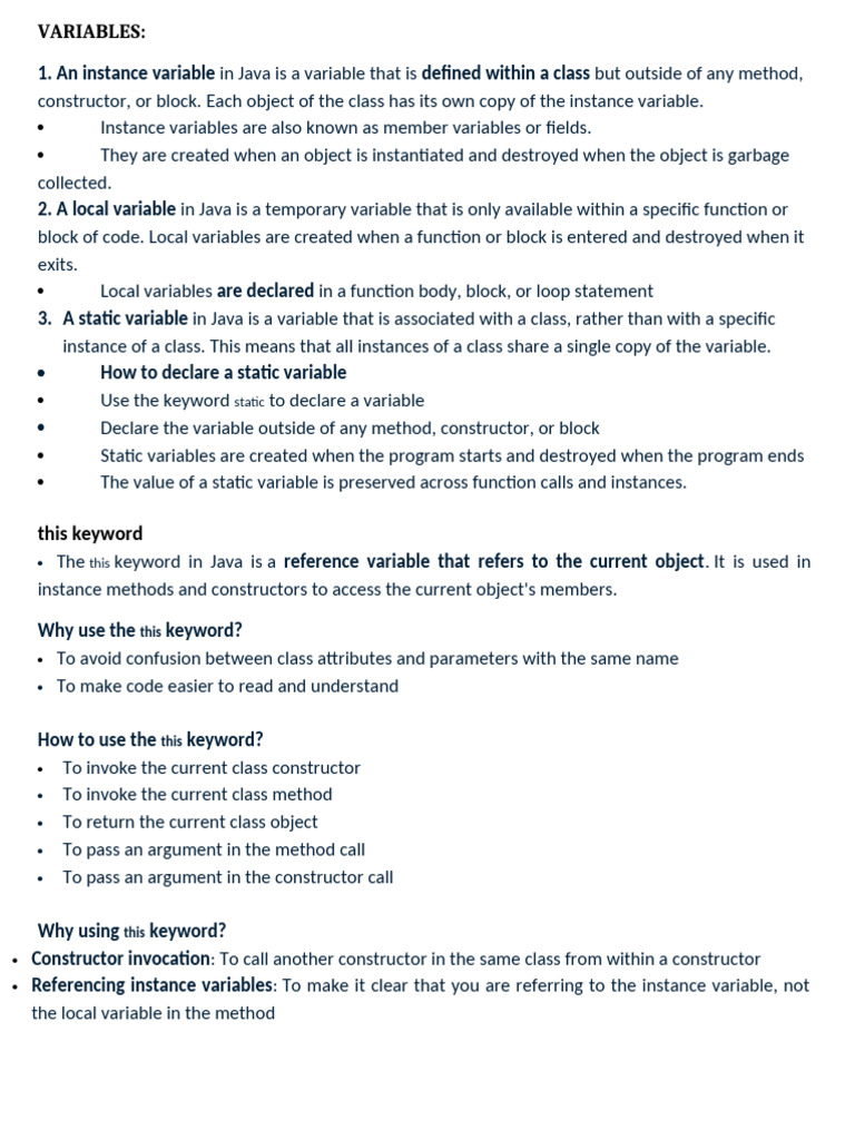 unit1_this garbage | PDF | Programming | Constructor (Object Oriented Programming)