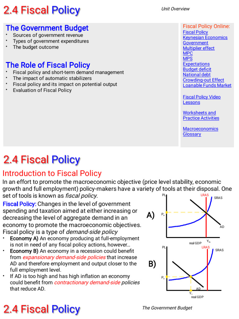 Fiscal Policy - Bef and BTX 2 | PDF | Government Budget Balance ...