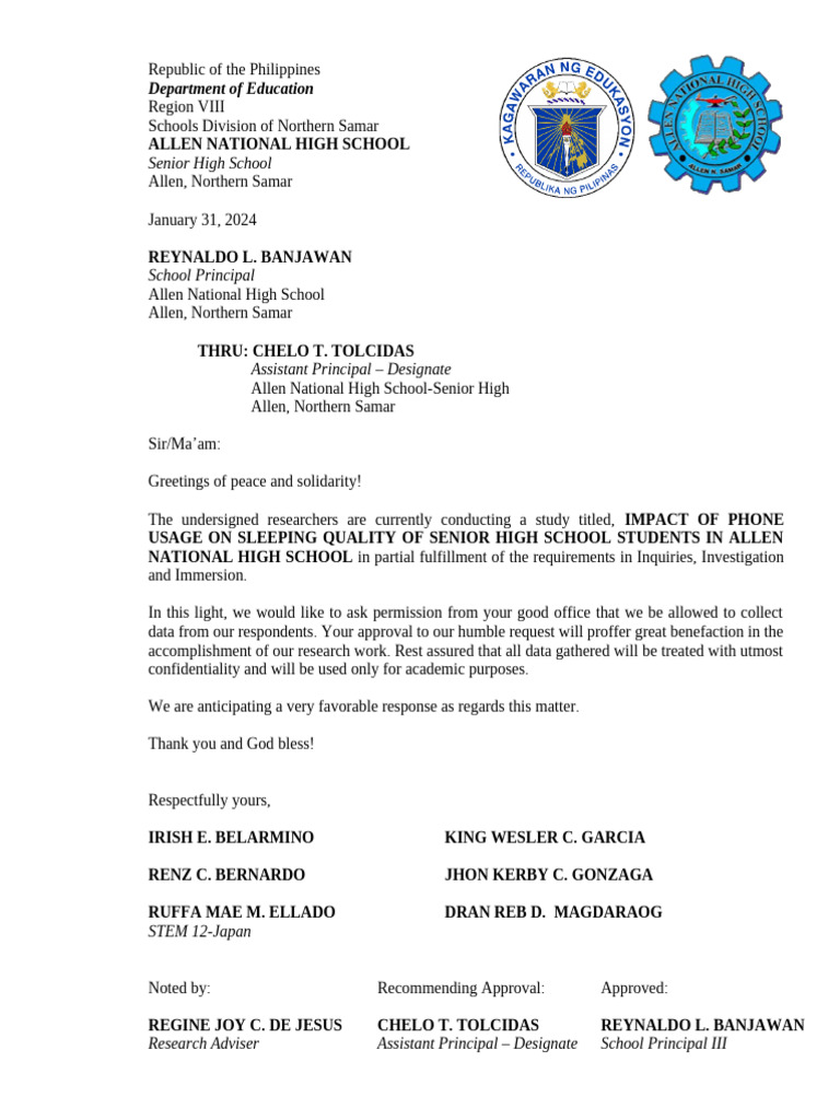 Data Collection Letter | PDF