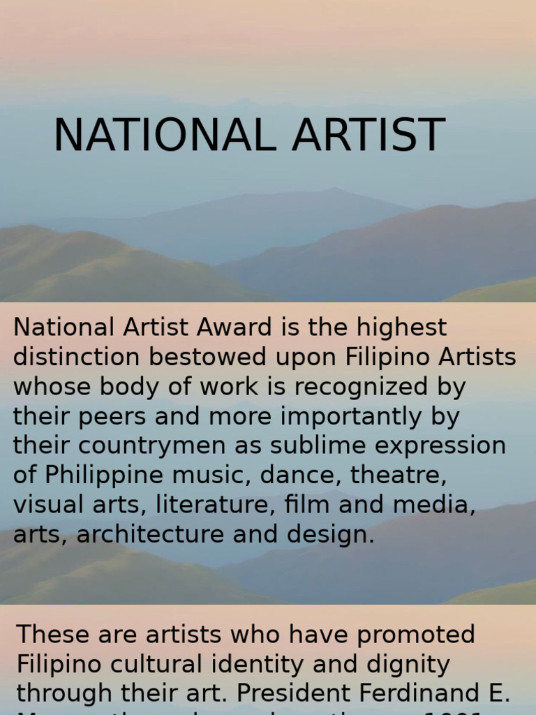 National Artist Award Criteria and Recipients | PDF | Philippines
