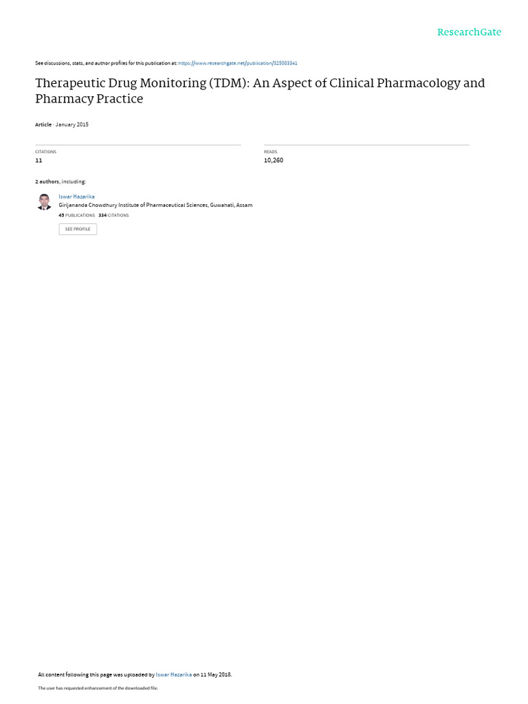 T DM Review 2015 | PDF | Dose (Biochemistry) | Chemistry
