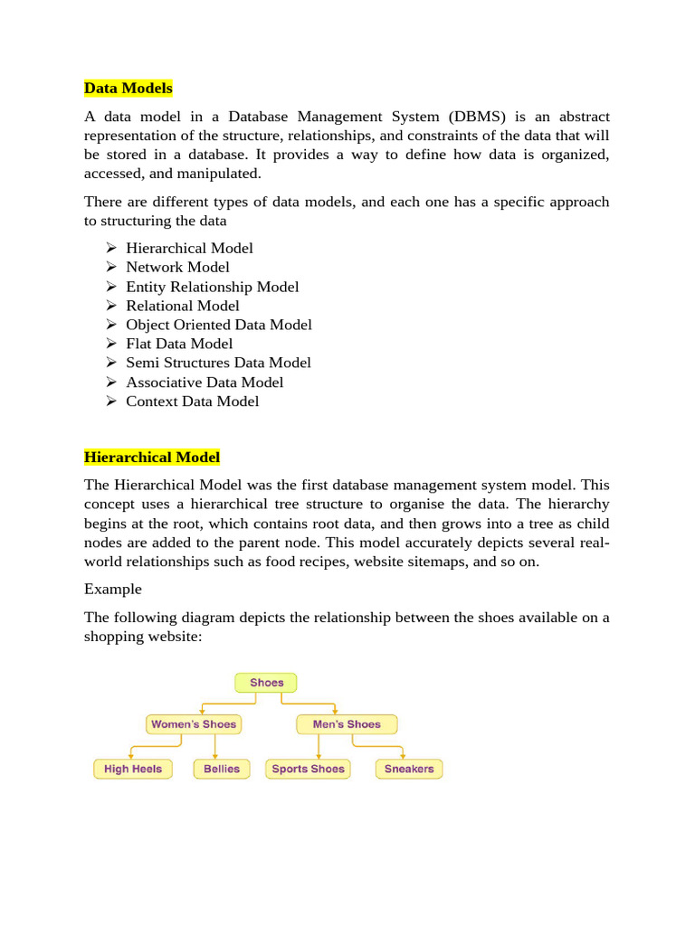 Data Models | PDF | Relational Database | Databases