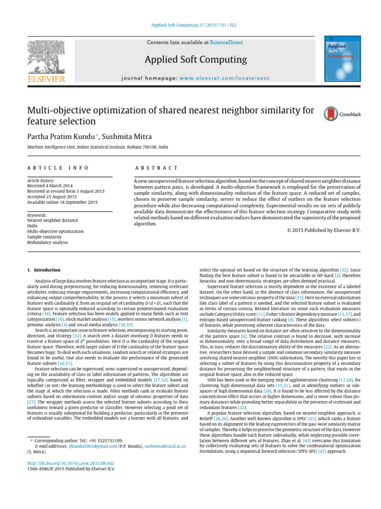 2015-Elsevier-Multi-objective-optimization-of-shared-nearest-neighbor-similarity-for-feature ...