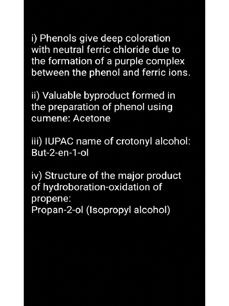 Alcohol Phenol | PDF