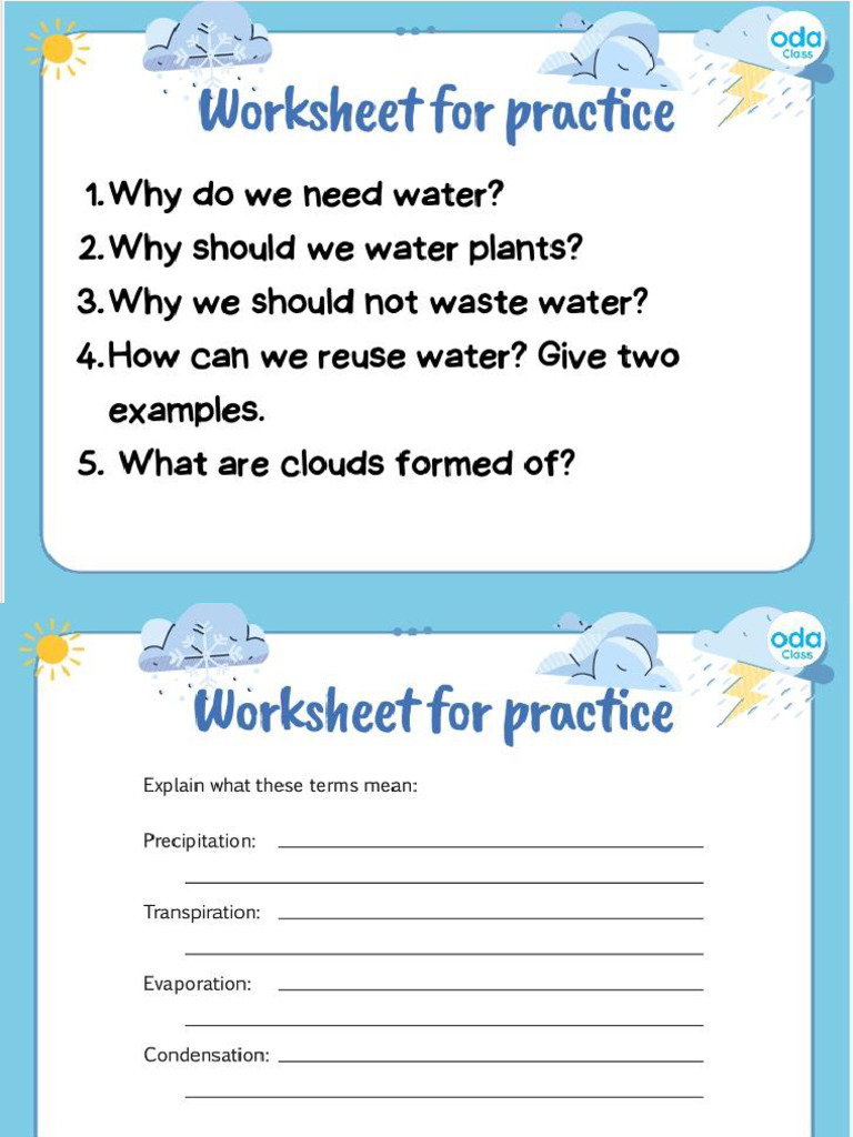 SSS Water Worksheet | PDF