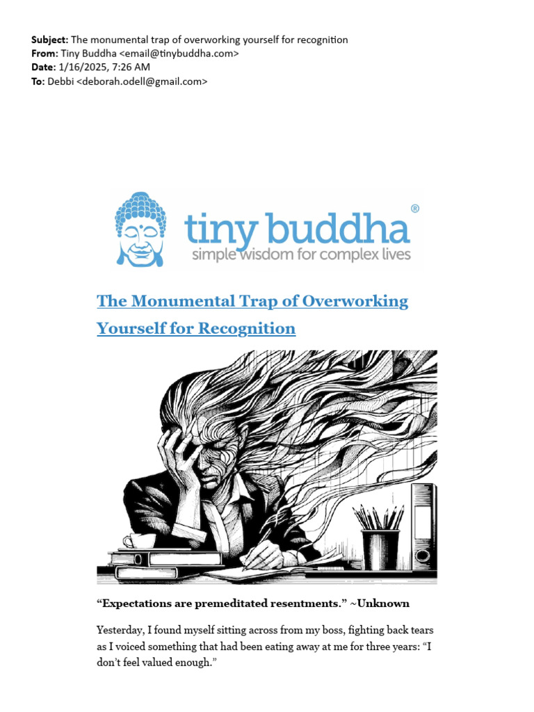 The Monumental Trap of Overworking Yourself For Recognition | PDF ...