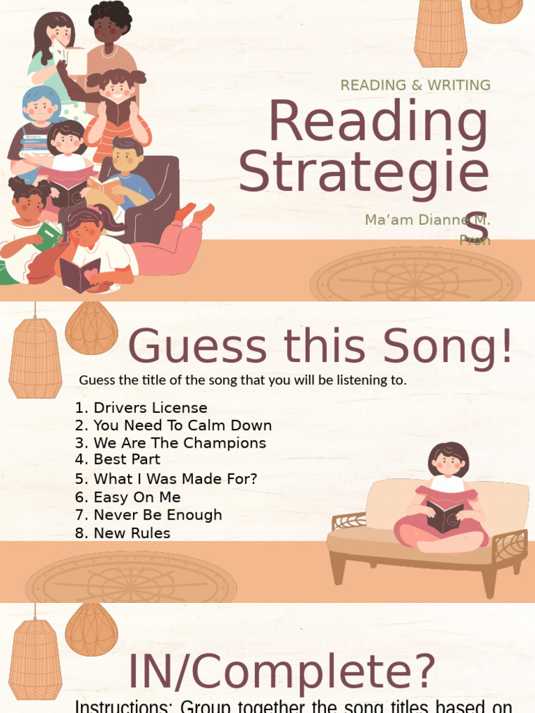 Reading Strategies | PDF | Poetry | Cognitive Science