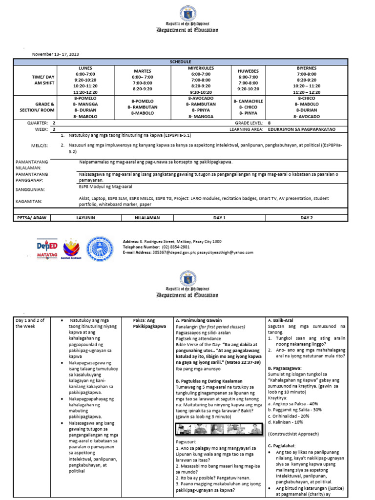 ESP DLL Pakikipagkapwa | PDF
