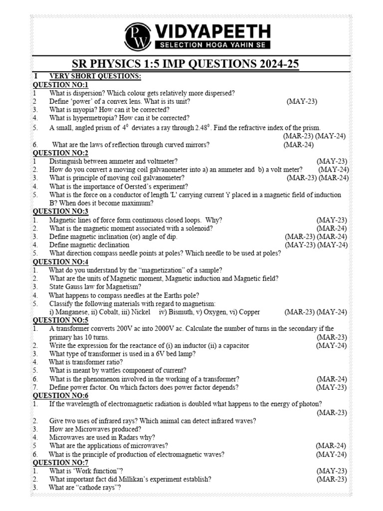 Sr Physics Pdf Electromagnetic Radiation P N Junction