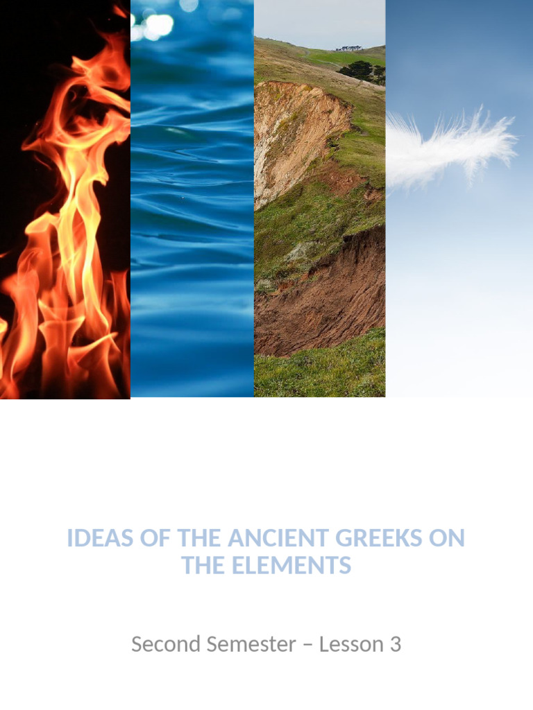 Ancient Greek Concepts of Elements | PDF