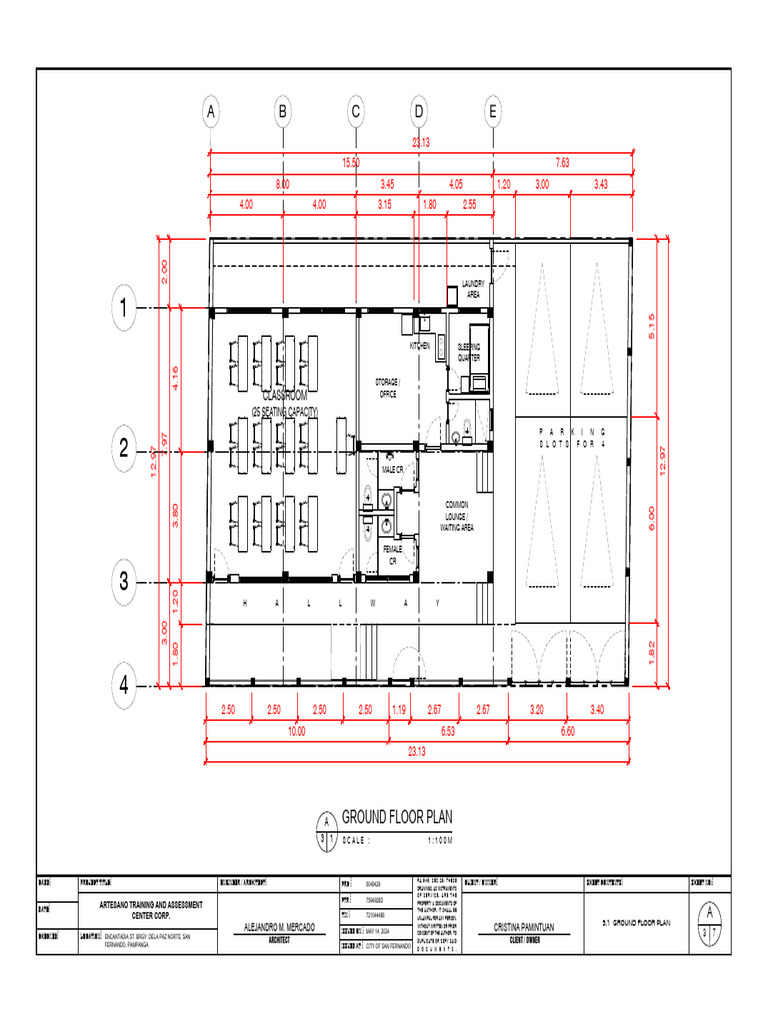 Ground Floor Plan for Training Center | PDF